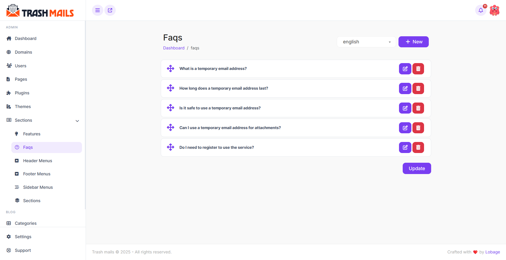 Trash Mails - Temporary Email Address System by Lobage | CodeCanyon